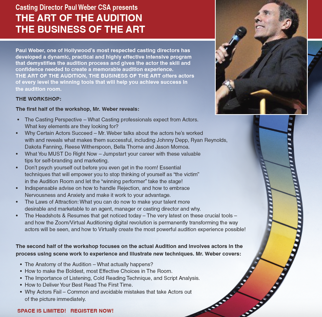 The Art of the Audition Workshop with Casting Director, Paul Weber, CSA ...