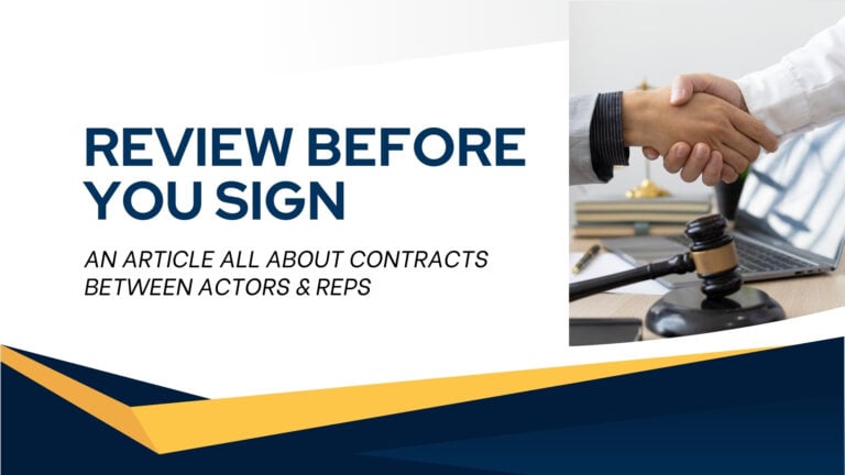 Read Before You Sign: What Every Actor Should Know About Talent Agency ...